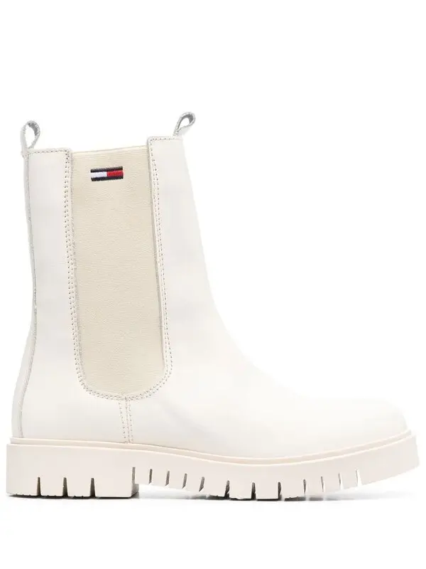 Tommy Hilfiger Leather Chelsea Boots - Neutrals