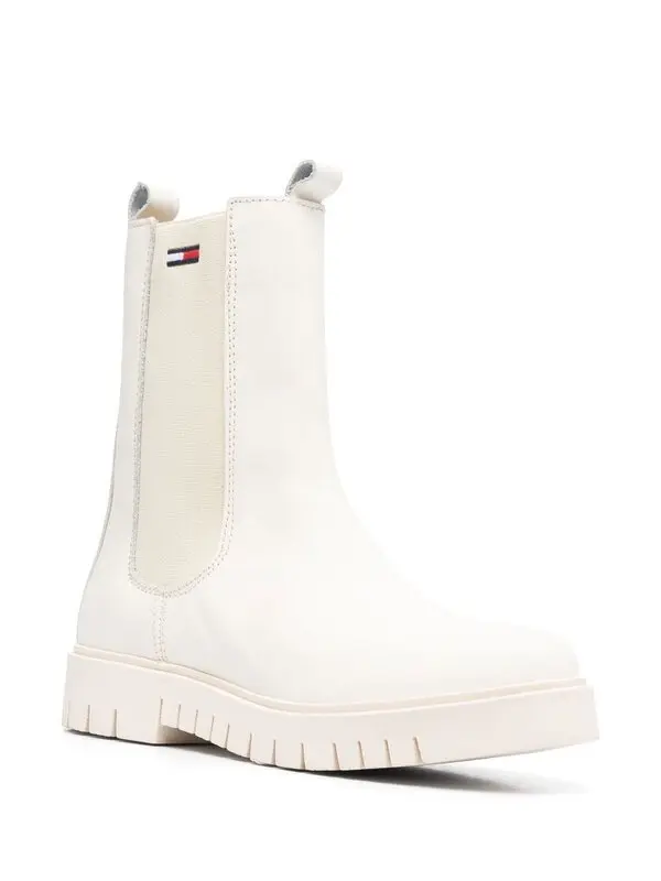 Tommy Hilfiger Leather Chelsea Boots - Neutrals