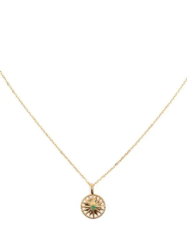 HZMER JEWELLERY The Enchanted Emerald Necklace - Gold