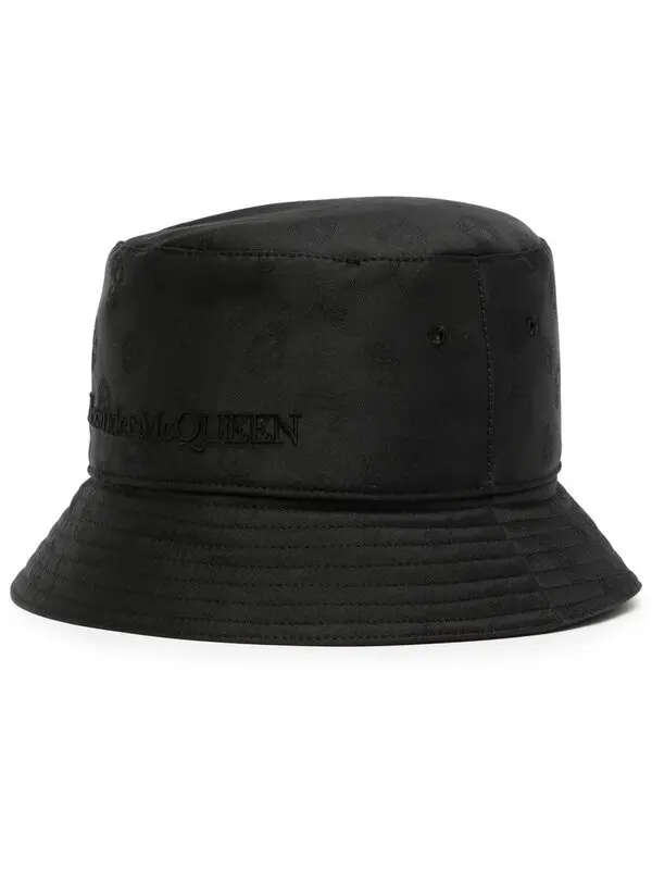 Alexander Mcqueen Skull-Jacquard Bucket Hat In Black - 59 