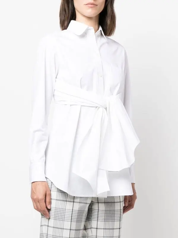 Thom Browne Cross-strap Belted Waist Shirt