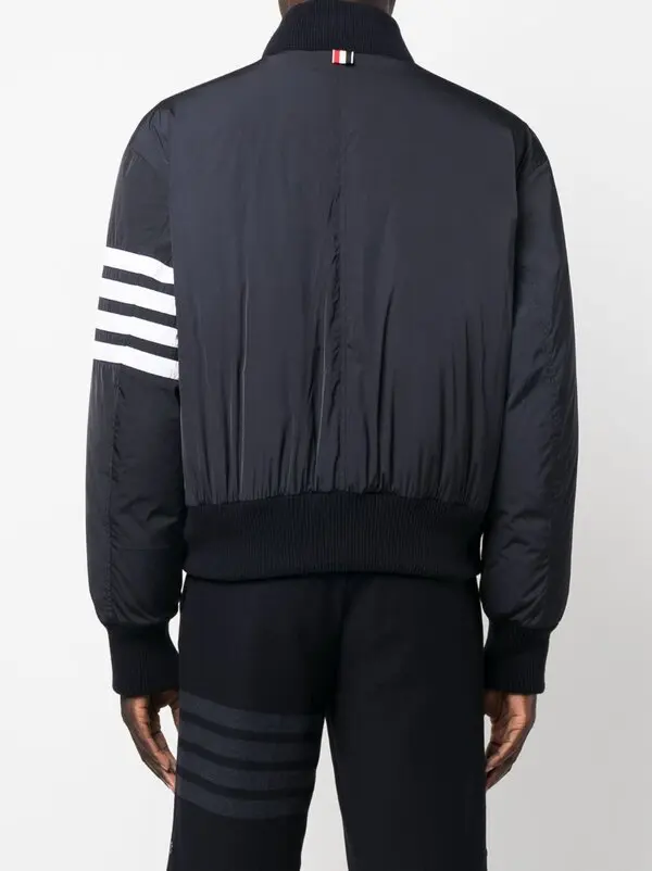 Thom Browne 4-bar Stripe Bomber Jacket - Blue