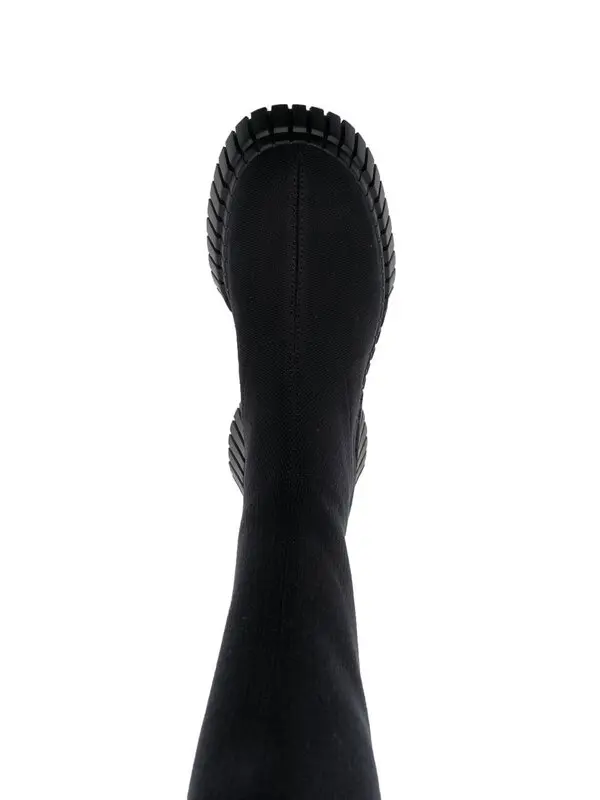Camper 70mm Knitted Platform Boots - Black