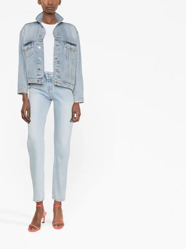 Alexandre Vauthier Crystal-embellished Denim Jacket