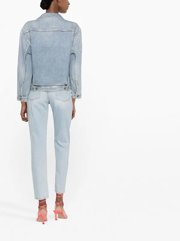 Alexandre Vauthier Crystal-embellished Denim Jacket