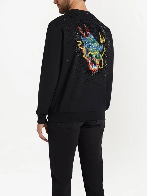 GIUSEPPE ZANOTTI Dragon Crystal Sweatshirt