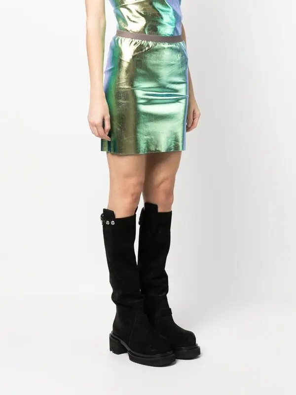 Rick Owens Metallic Mini Skirt
