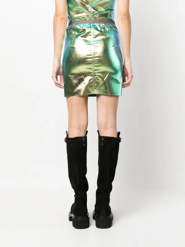 Rick Owens Metallic Mini Skirt