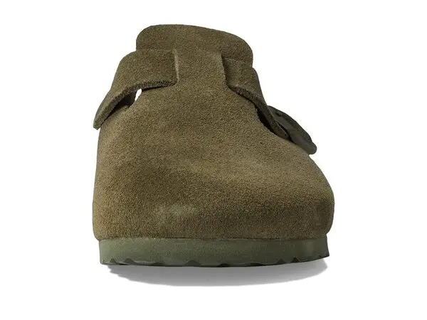 BIRKENSTOCK Boston Suede Clogs - Green