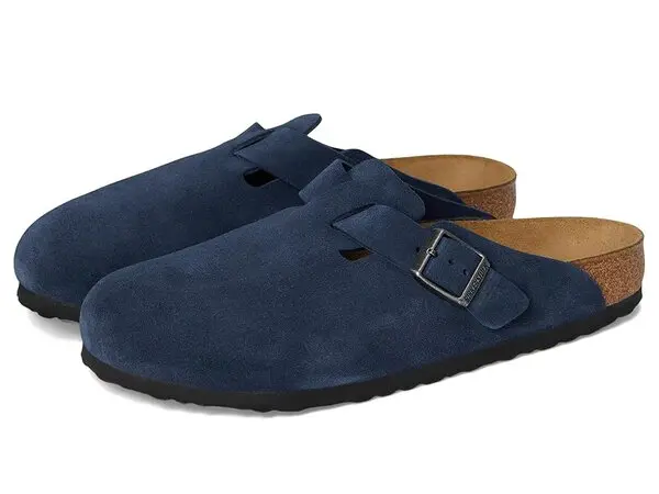 BIRKENSTOCK Boston Suede Clog - Navy