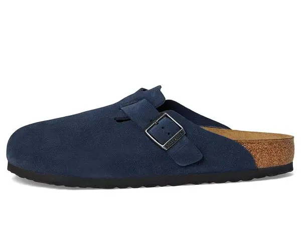 BIRKENSTOCK Boston Suede Clog - Navy