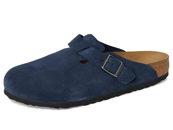 BIRKENSTOCK Boston Suede Clog - Navy