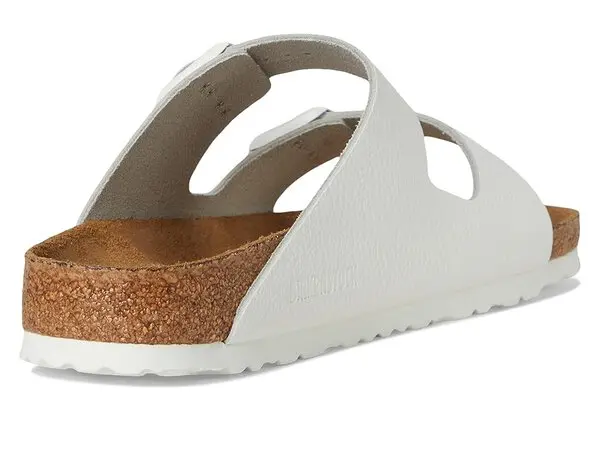 BIRKENSTOCK Arizona Soft Footbed Leather Sandals - Bone