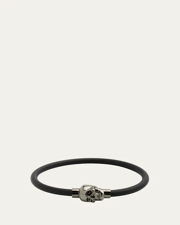 Alexander McQueen Rubber Cord Skull Bracelet