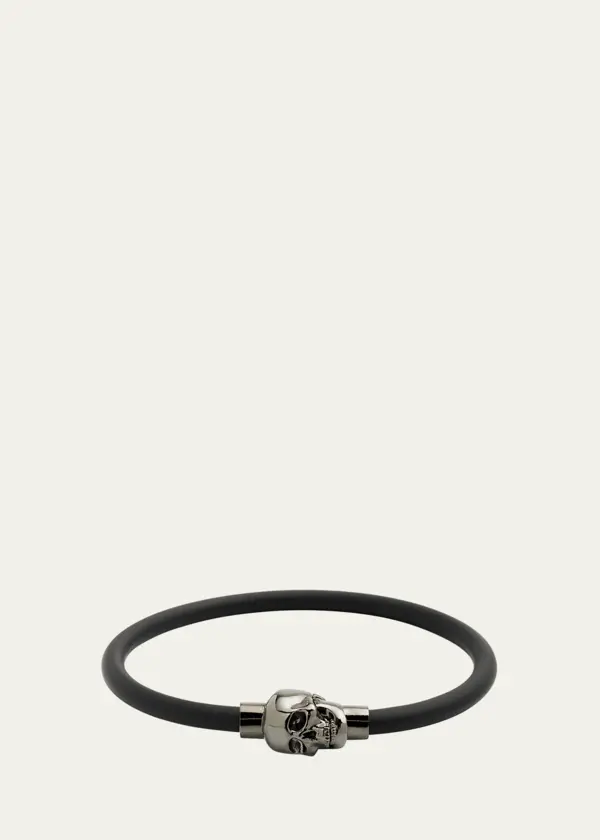 Alexander McQueen Rubber Cord Skull Bracelet