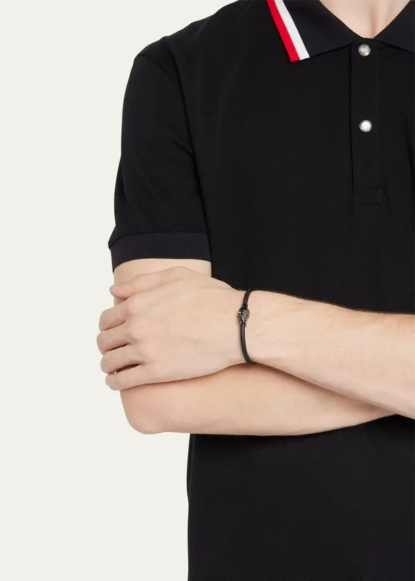 Alexander McQueen Rubber Cord Skull Bracelet