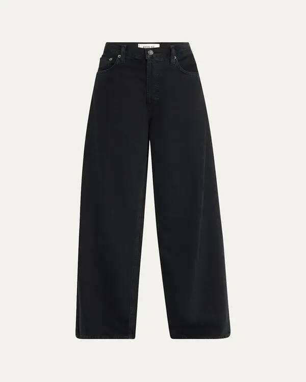 AGOLDE Low Slung Baggy Jeans - Black