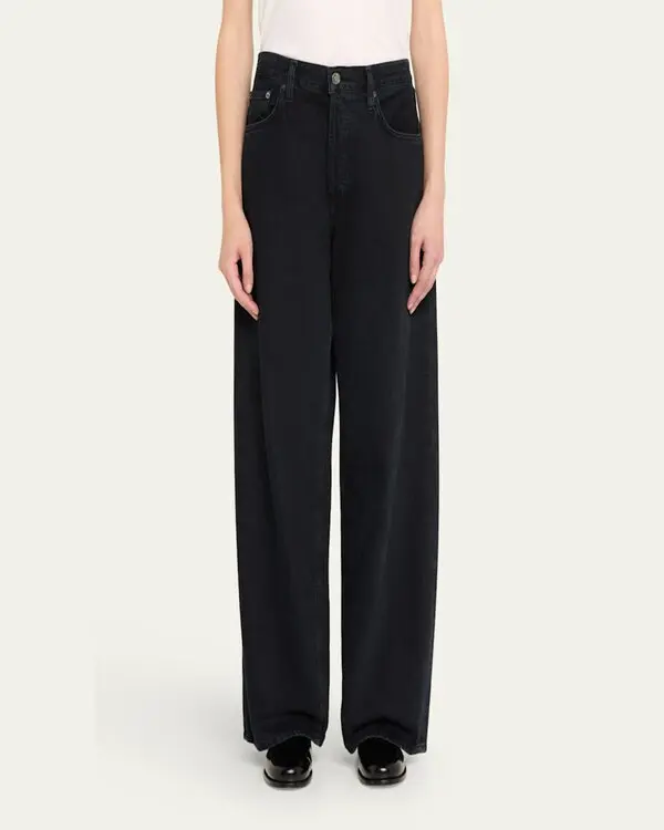 AGOLDE Low Slung Baggy Jeans - Black