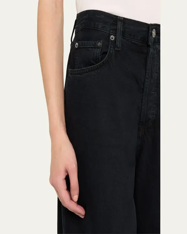 AGOLDE Low Slung Baggy Jeans - Black