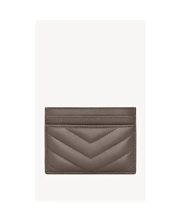 Saint Laurent Cassandre Matelasse Card Case - Urban Grey