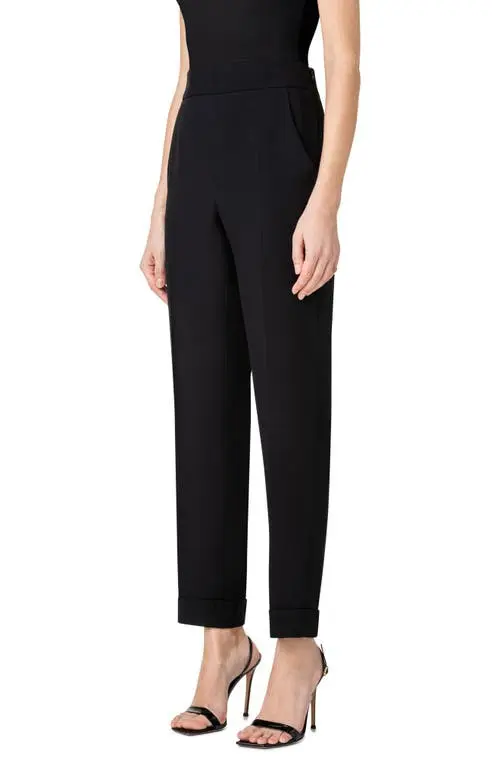Akris Chris Crepe Ankle Pants - Black