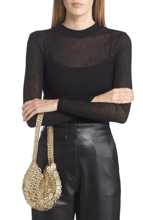 Rabanne 1969 Moon Shoulder Bag - P711 Light Gold