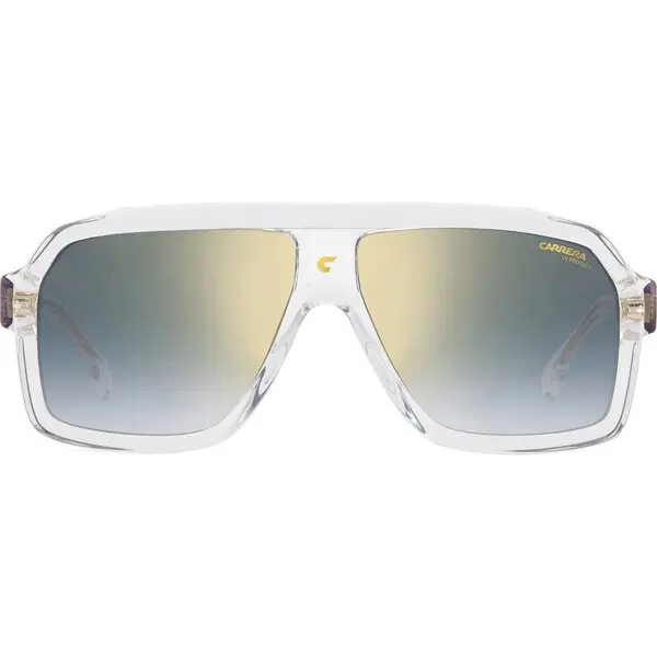 Carrera Eyewear 60mm Polarized Rectangular Sunglasses - Natural