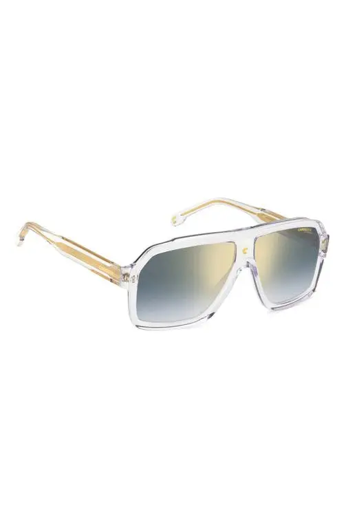 Carrera Eyewear 60mm Polarized Rectangular Sunglasses - Natural