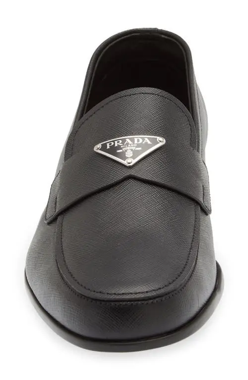 Prada Saffiano Leather Loafer - Nero