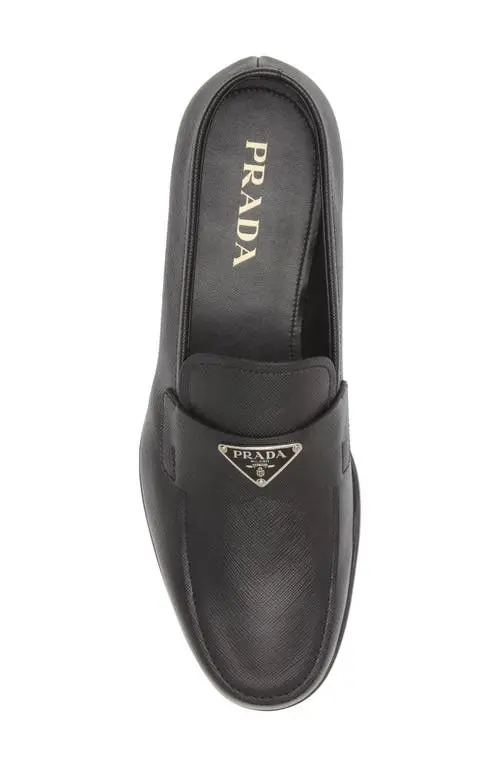 Prada Saffiano Leather Loafer - Nero
