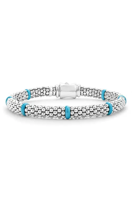 Lagos Caviar Ceramic Station Bracelet - Blue