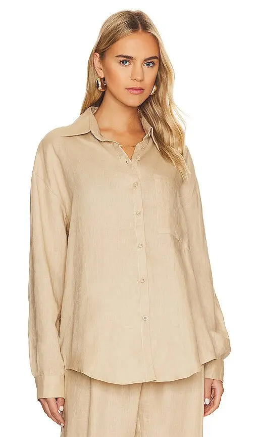 AEXAE Linen Woven Shirt - Beige
