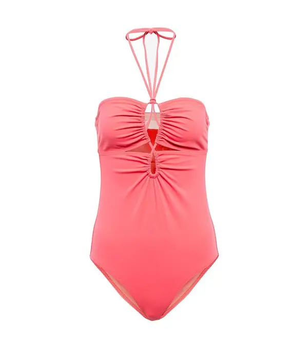 Ulla Johnson Minorca Halterneck Maillot - Pink