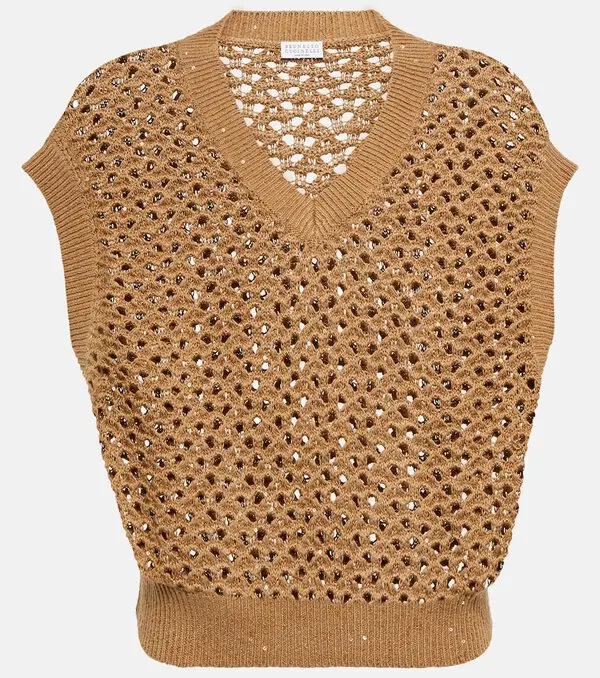 Brunello Cucinelli Open-knit Top