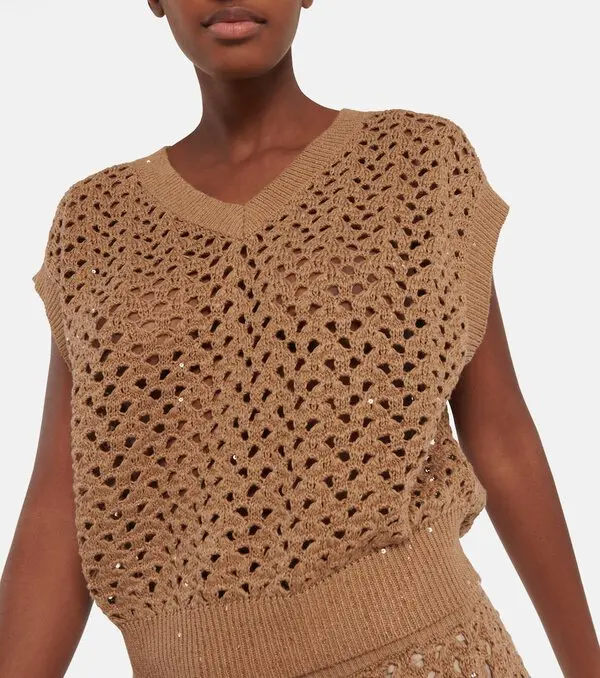 Brunello Cucinelli Open-knit Top