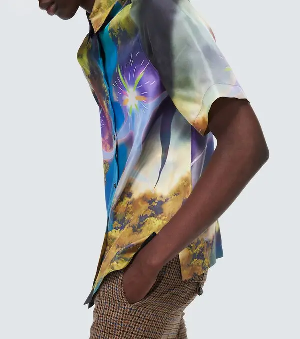 Loewe X Howl's Moving Castle Printed Silk-blend Shirt - Multicoloured