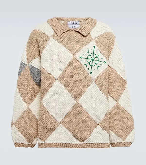 ADISH Jacquard Cotton Sweater - Multicoloured