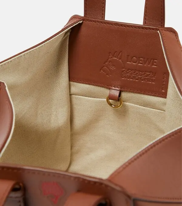 Loewe X Howl's Moving Castle Calcifer Hammock Small Leather Shoulder Bag