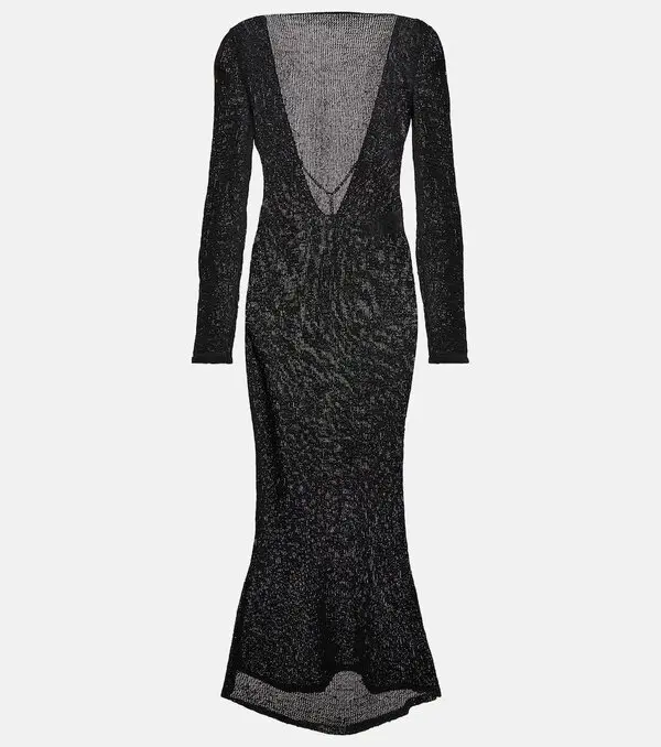 TOM FORD Open-back Embellished Maxi Dress