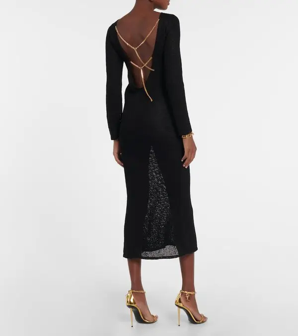 TOM FORD Open-back Embellished Maxi Dress