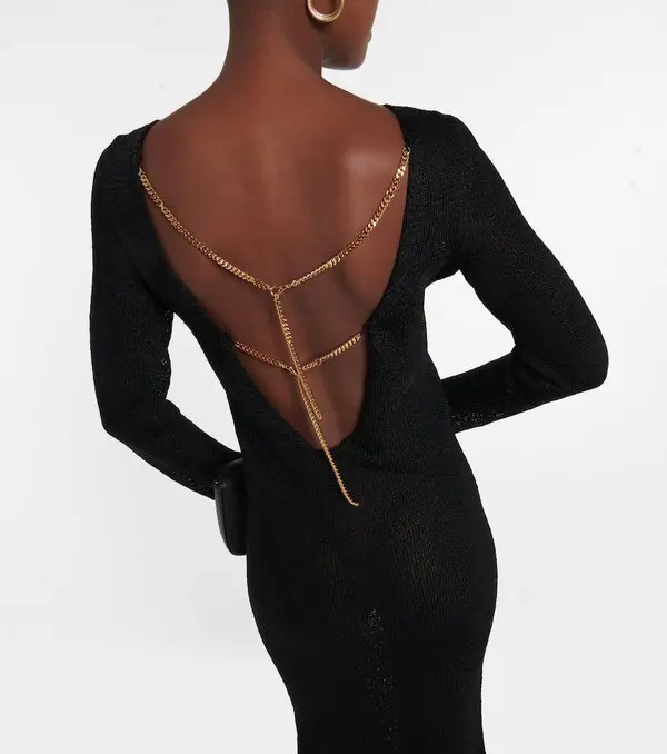 TOM FORD Open-back Embellished Maxi Dress