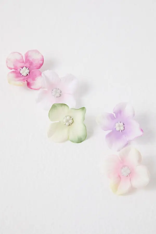 Free People Floral Hair Clip Pack - Pansy