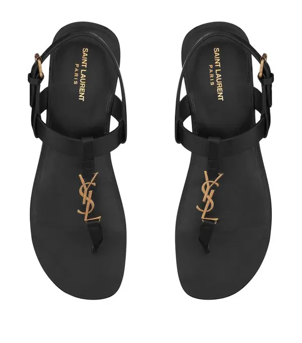 Saint Laurent Leather Cassandra Sandals