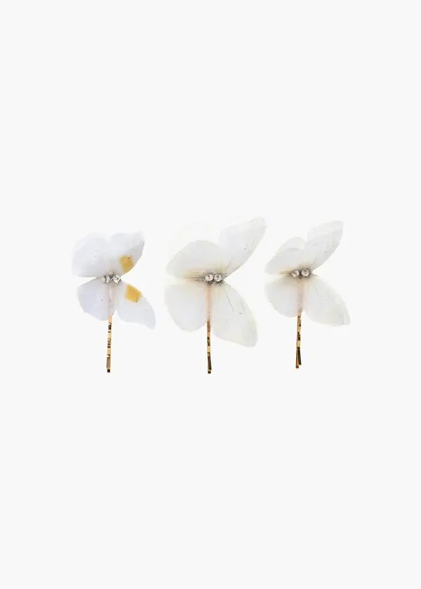 JENNIFER BEHR Allira Bobby Pin Set - Cream