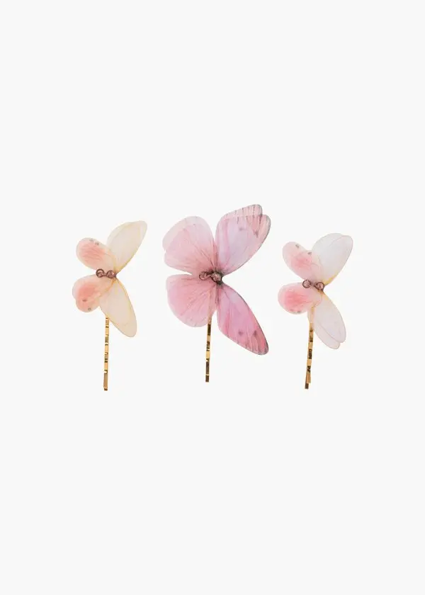 JENNIFER BEHR Allira Bobby Pin Set - Peony