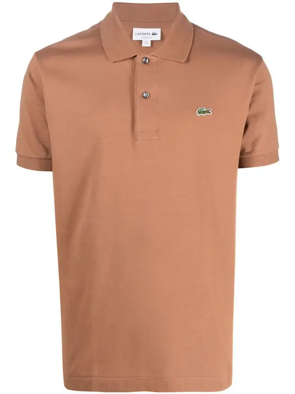 Lacoste Logo-patch Polo Shirt - Brown