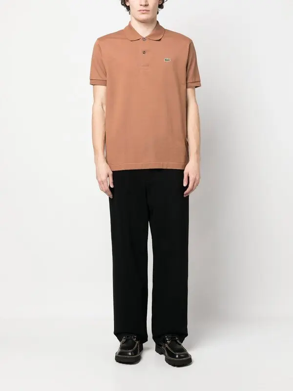 Lacoste Logo-patch Polo Shirt - Brown