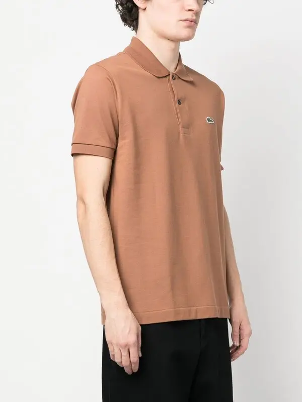 Lacoste Logo-patch Polo Shirt - Brown