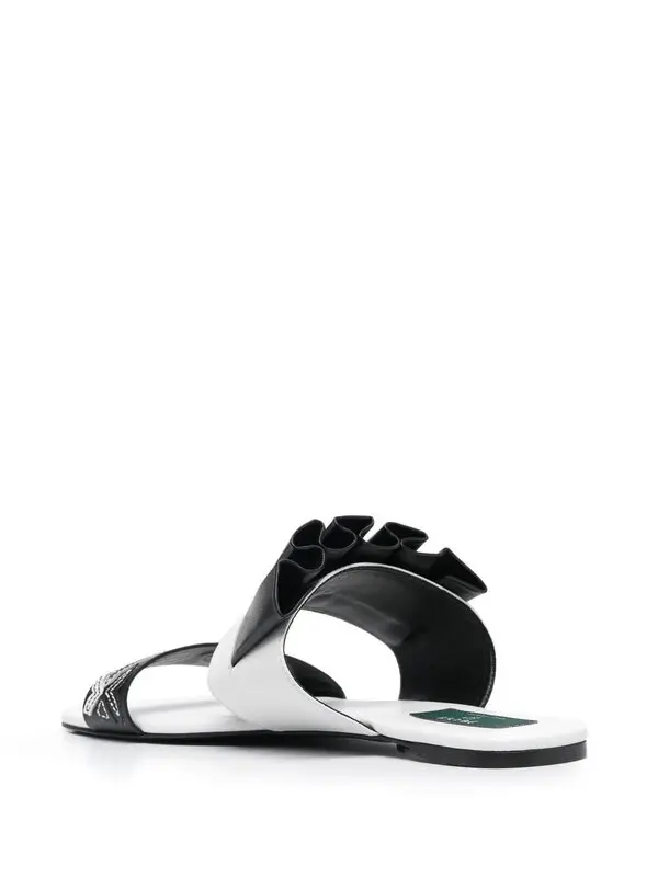 Emilio Pucci Embroidered-detail Slides - Black