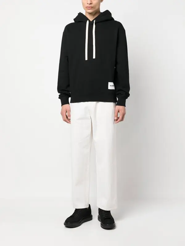 JIL SANDER Logo-patch Drawstring Hoodie